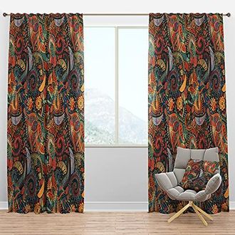 Designq Verdunklungsvorhang, Paisleymuster, Bohemian- und Eklektisch