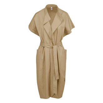 Bomboogie Femme, Robes, Beige, Taille: 40 FR Robe Midi &agrave; Volants