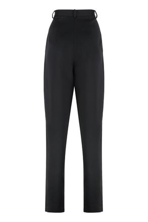 Magda Butrym Womens Wool Trousers Black Tapered