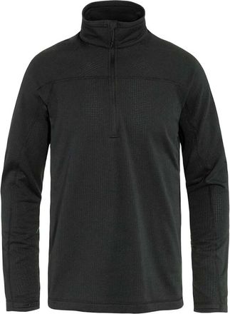 Fj&auml;llr&auml;ven pull textur&eacute; Abisko &agrave; col zipp&eacute; - Noir