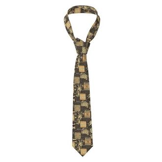 Generic Cravate DAffaires Th&egrave;me De La Gr&egrave;ce Antique Abstrait Noir Tendance Tie Formelle Cravate Pour Hommes Pour Mariage F&ecirc;te Remise De Dipl&ocirc;me