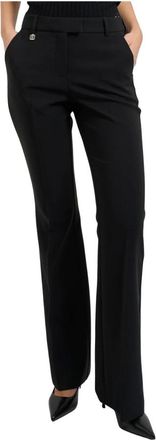 Fracomina Femme, Pantalons, Noir, Taille: 42 FR Straight Pantalons