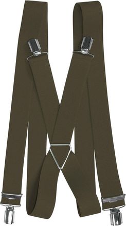 Harrys-Collection Herren Hosentr&auml;ger 4 Clips Metallkreuz-R&uuml;ckenteil, Gr&ouml;&szlig;en:120 cm, Farben:oliv