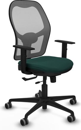 Piqueras y Crespo Jorquera Arbeitsstuhl mit 1D-Armen, h&ouml;henverstellbare Lendenwirbelst&uuml;tze, ausgestattet mit Syncro/Traslack und eingespritztem Schaum. Mit Rollen von 6