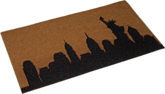 VERSA New York Fu&szlig;matte, moderner Stil, 2 x 70 x 40 cm, Polyester, Hellbraun und Schwarz