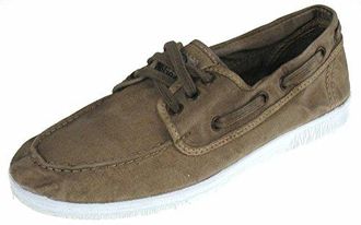 Natural World Eco - 303E Mens Trainers - Organic Cotton Boat Shoes- 100% EcoFriendly - Beige Color