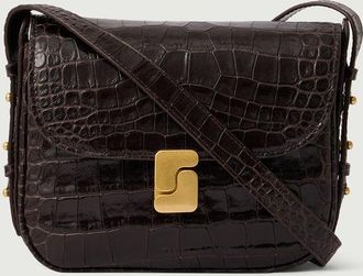 SOEUR SAC BELLISSIMA MINI MARRON CROCO