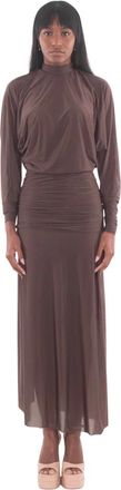 Aniye By Femme, Robes, Brun, Taille: 38 FR Scandal Draping Long Dress