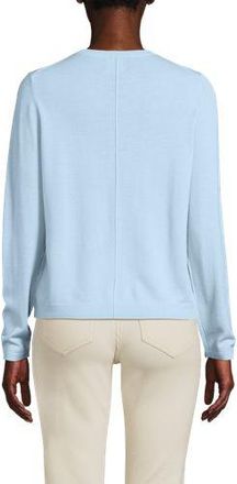 Lands End Merino-Pullover, Damen, Gr&ouml;&szlig;e:36-38 regular, Blau, Wolle, by Lands End