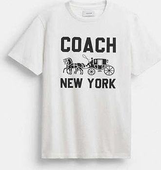 Coach Horse And Carriage T-Shirt f&uuml;r M&auml;nner in Wei&szlig;, Gr&ouml;&szlig;e X-Klein | Baumwolle