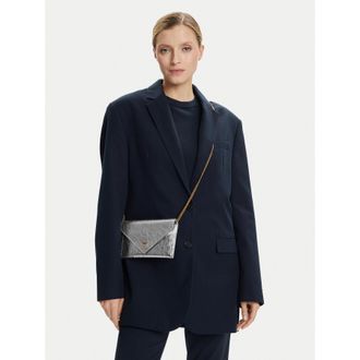 Pinko Handtasche PINKO Flat Purse Mini AI 25-26 PCPL 105347 A2OT Silberfarben