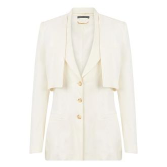 Alberta Ferretti Damen, Jacken, Wei&szlig;, LGr&ouml;&szlig;e