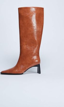 Topshop Talia - Bottes à bout fuselé - Fauve-Brown