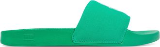 Tommy Hilfiger Pantoletten Tommy Hilfiger Th Script Pool Slide FW0FW09286 Gr&uuml;n