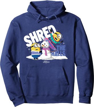 MINIONS Minions Shred The Halls Funny Snowboard Pullover Hoodie