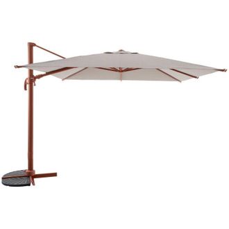 Hesperide Parasol d&eacute;port&eacute; carr&eacute; inclinable Melhia 3x3 m acajou/lin - Hesp&eacute;ride