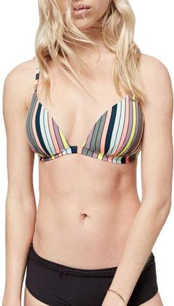 O'Neill Damen PW Fiji Mix Bikini Top, Gr&uuml;n All Over Print mit Pink/Lila, 40C
