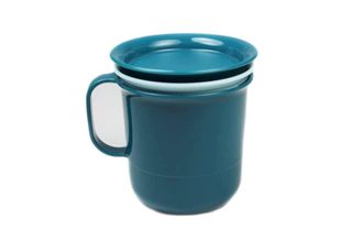 Tupperware to Go Teetasse mit Deckel und Siebeinsatz t&uuml;rkis 300 ml Becher mit Henkel