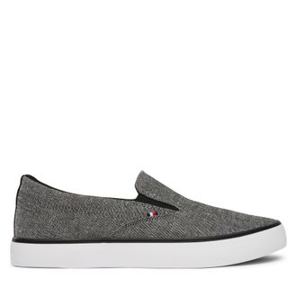 Tommy Hilfiger Sneakers aus Stoff Tommy Hilfiger Harlem Core Ii Slip On Chambray FM0FM05819 Grau