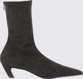 Khaite Bottines Arizona en daim avec petit talon aiguille