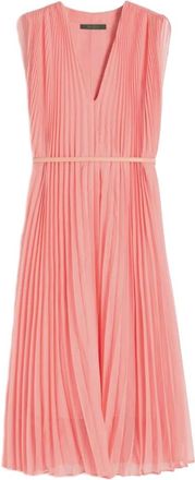 Max Mara Femme, Robes, Rose, Taille: 38 FR Robe en mousseline pliss&eacute;e