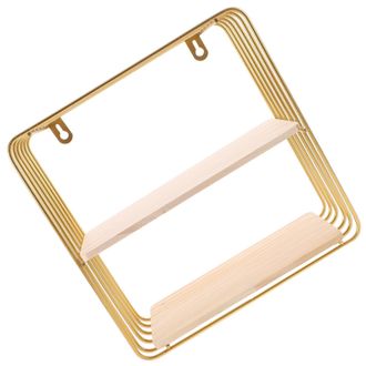 Angoily LIFKOME Wandregal aus Metall Schwebendes Wandmontage Regal in Gold Multifunktionales Aufbewahrungsboard f&uuml;r Wohnzimmer und Bad Belastbar und Dekorativ