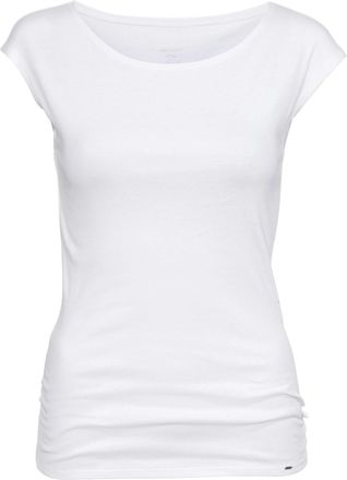 Marc Cain Damen Regular Fit T-Shirt T - Shirts +E 48.37 J14, Einfarbig, Gr. 38 (Herstellergröße: 3), Weiß (White 100)