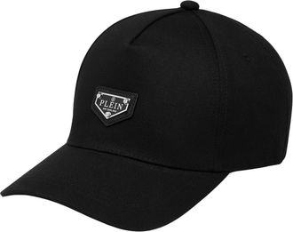 Philipp Plein Homme, Accessoires, Noir, Taille: ONE Size PP Plaque Baseball Cap