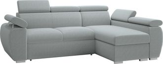 Mirjan24 Ecksofa Boston Mini, Eckcouch mit Schlaffunktion und Bettkasten, Polsterecke mit Einstellbare Kopfst&uuml;tzen, L-Sofa, Polstergarnitur, Wohnlandschaft (Pa