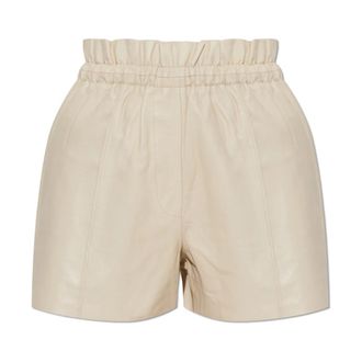 AllSaints Fran Ledershorts - - Shorts - Damen - Beige - XS