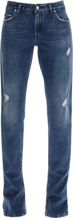 Dolce & Gabbana Femme, Jeans, Bleu, Taille: 40 FR Jean Droit D&eacute;lav&eacute;