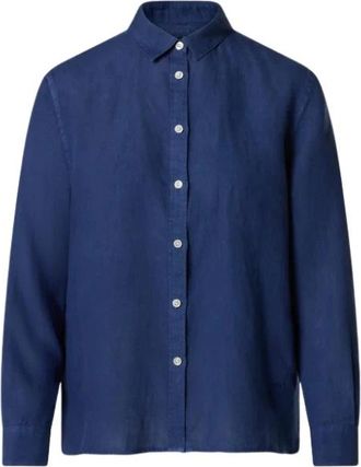 North Sails Femme, Blouses et Chemises, Bleu, Taille: 42 FR Chemise en lin