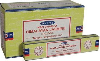 Satya Jewelry R&auml;ucherst&auml;bchen Sparset. 12 Packungen a 15g Ca 180 Sticks Himalayan Jasmine