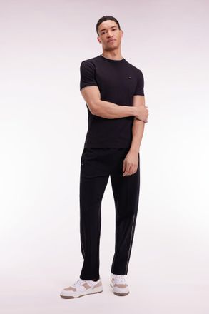 Eden Park T-shirt &Agrave; Manches Courtes En Coton Stretch Noir Coupe Ajust&eacute;e