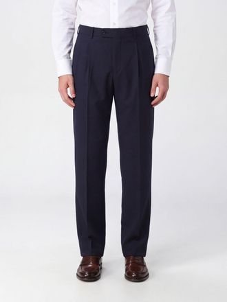 Giorgio Armani Pantalon de tailleur en laine vierge &agrave; jambe droite avec pinces