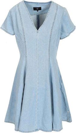 7 For All Mankind Robe Au Genou - Bleu Clair