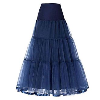 Generic Dasongff Jupe Jupon Femme Jupon Années 50 Vintage en Tulle Rockabilly Petticoat en Tulle Taille Élastique,Rétro Jupe Tutu Femmes Rétro Années 80 Fête 