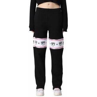 Chiara Ferragni Logomania Tape Pants - - Trousers - Damen - Schwarzk - XS