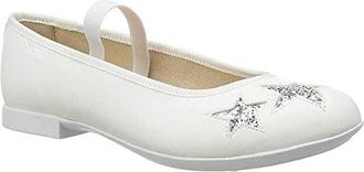 Geox Fille Jr Plie G Ballerines, White, 39 EU