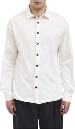 Andrea Ya'aqov Homme, Chemises, Blanc, Taille: M Camicia Regular in Cotone