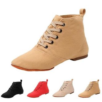 Generic Chaussures de jazz pour femme - En toile - Pour salle de bal - Chaussures de gymnastique modernes - Chaussures de danse plates - Pour lint&eacute;rieur et le