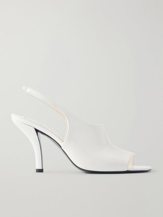 Toteme Sandales &Agrave; Brides Arri&egrave;re En Cuir Glac&eacute; - Blanc cass&eacute;