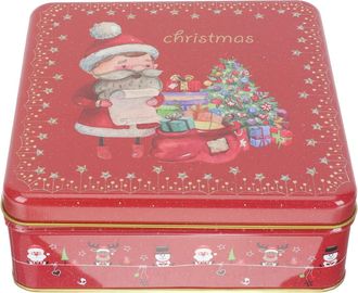 Cabilock Keksdose Weihnachten Keksdose Metall: Rechteckig Weihnachtsdose Pl&auml;tzchendose Geb&auml;ckdose Gro&szlig; Pl&auml;tzchendose Weihnachten Geschenkdosen Weihnachten Zum 