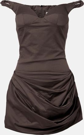 Magda Butrym Off-Shoulder-Minikleid aus einem Baumwollgemisch