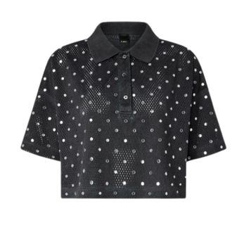 Pinko Pinko, Femme, Tops, Gris, Taille: 36 FR Polo