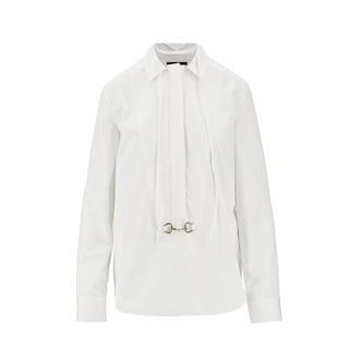 Gucci Poplin shirt with Horsebit detail Woman 40