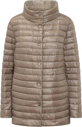 Herno Femme, Vestes, Beige, Taille: 44 FR Veste Puffer R&eacute;versible Coupe Trap&egrave;ze