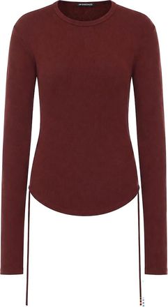 Ann Demeulemeester Pull Col Rond - Rouge