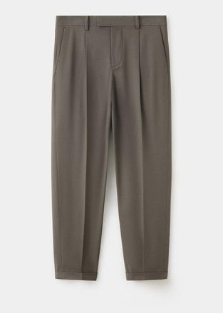 Mango Pantalon costume Boston regular fit marron moyen - Homme - 38 - MANGO MAN