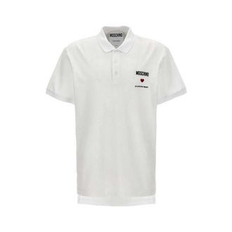 Moschino Couture Baumwoll-Poloshirt - - Tops - Herren - Wei&szlig; - XS